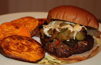 Sanford Burgers with Roasted Sweet Potato Rounds… - Aggie's Kitchen