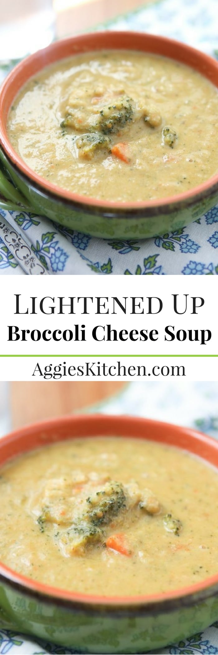 Lightened Up Broccoli Cheese Soup - Aggie's Kitchen Lightened Up Broccoli Cheese Soup - Aggie's Kitchen