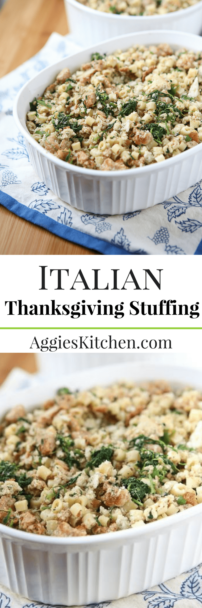 Italian Stuffing Recipe with Sausage - Aggie's Kitchen
